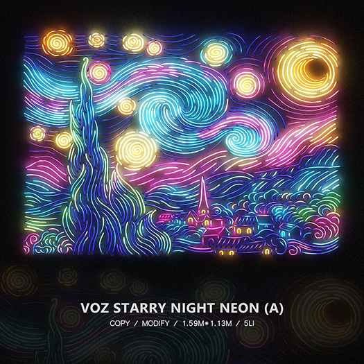Second Life Marketplace - [VOZ] Starry Night Neon (A)